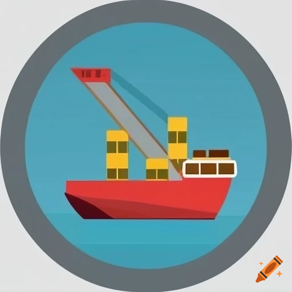 An icon image of a mining ship on Craiyon