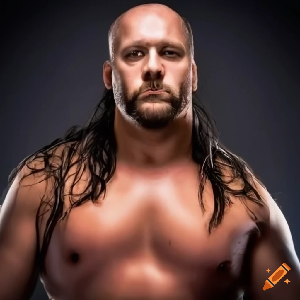 Headshot of a professional wrestler on Craiyon