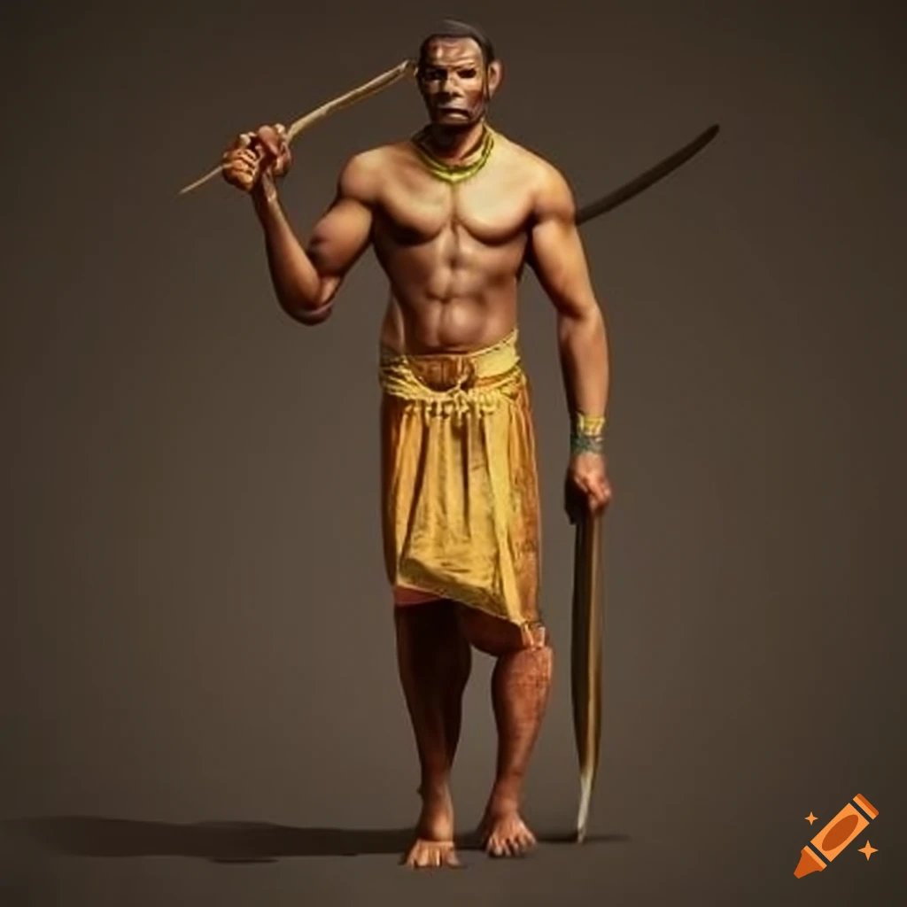 Strong, male egyptian farmhand
