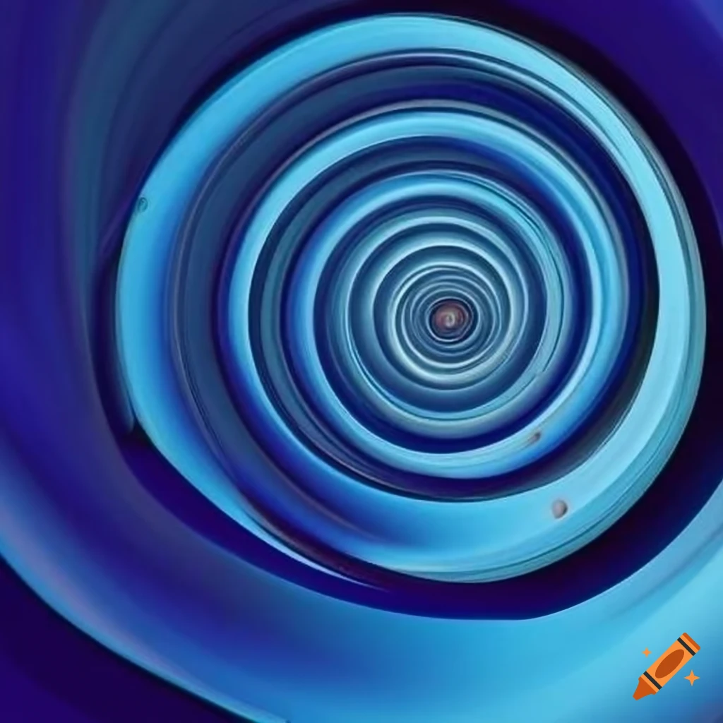 Abstract blue spiral design