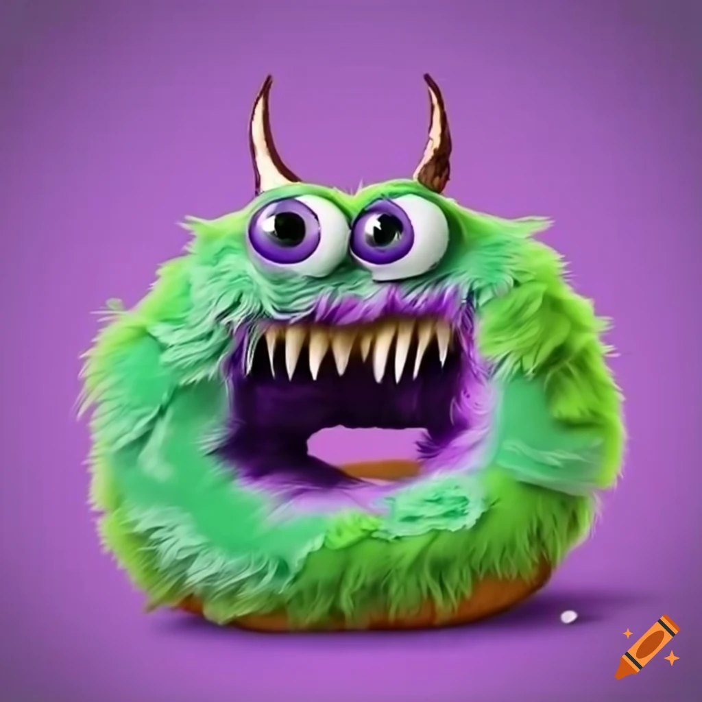 A professional photoshoped image of a cute green and purple furry ...