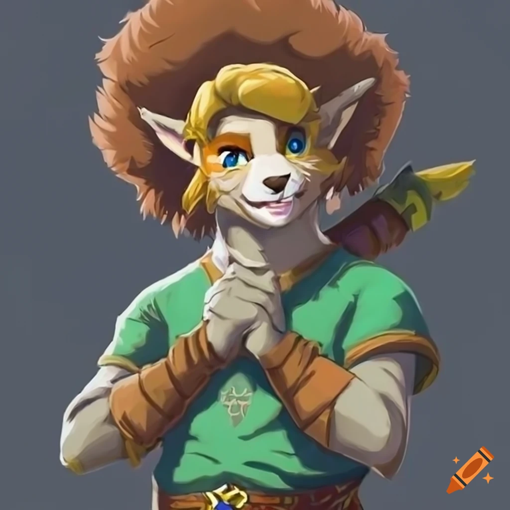 Male anthro furry link from the legend of Zelda with a large blonde ...