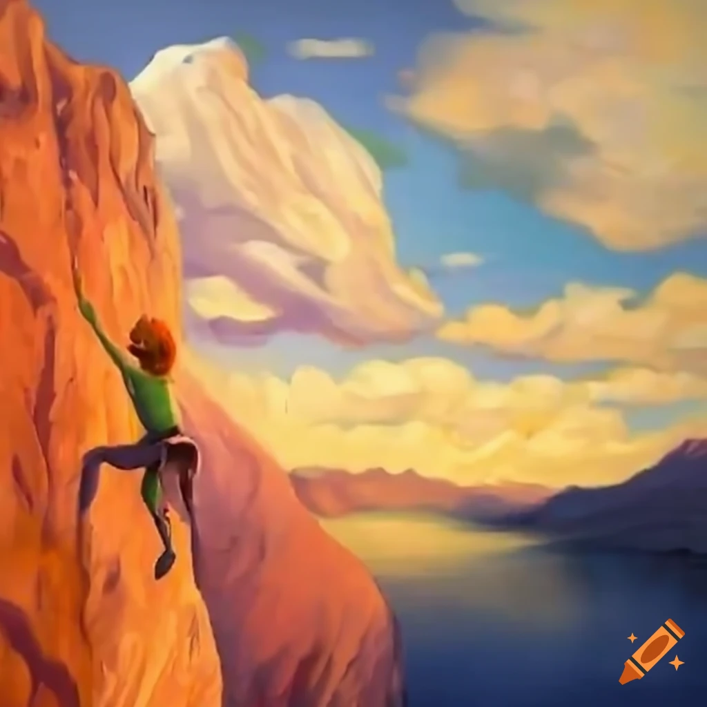 Custom climbing animation on Craiyon