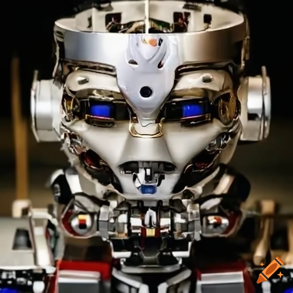 Dibuja un robot que se transforme en leon