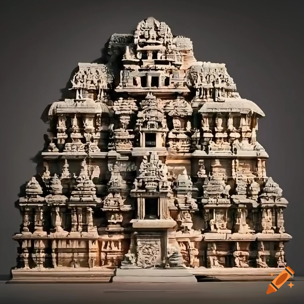 Pallava-era dravidian-style intricate authentic pallava-styled old ...