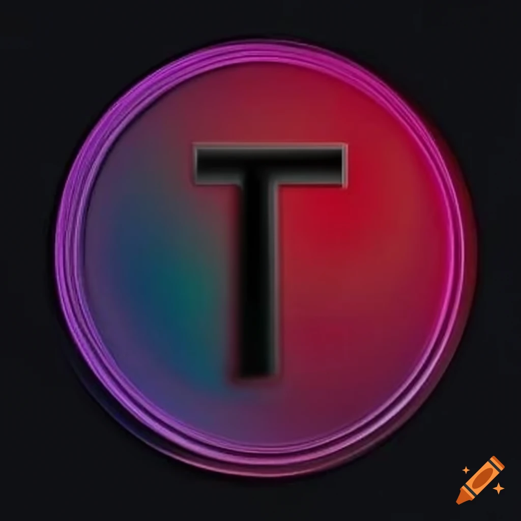 A stylized letter T in a circular design on Craiyon