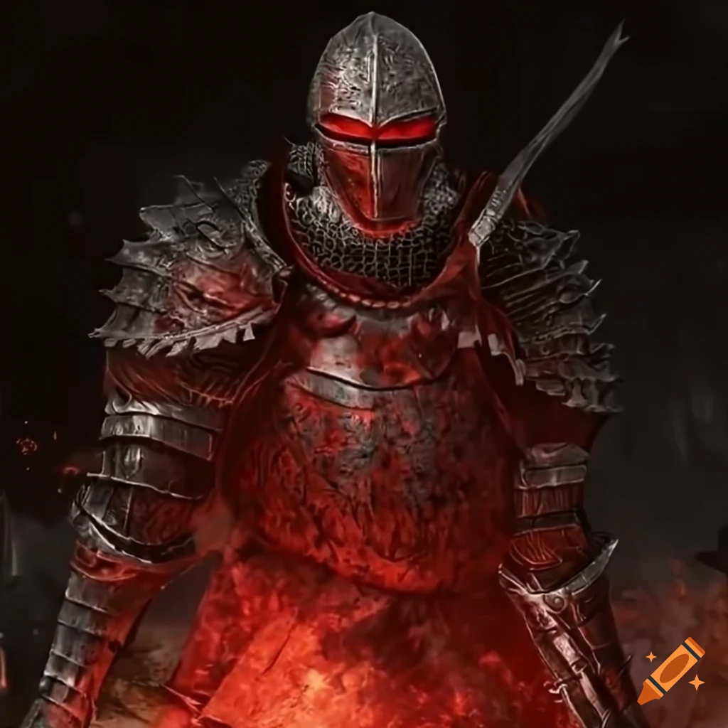 Blood Knight with red glowing markings on his armor, wielding two ...
