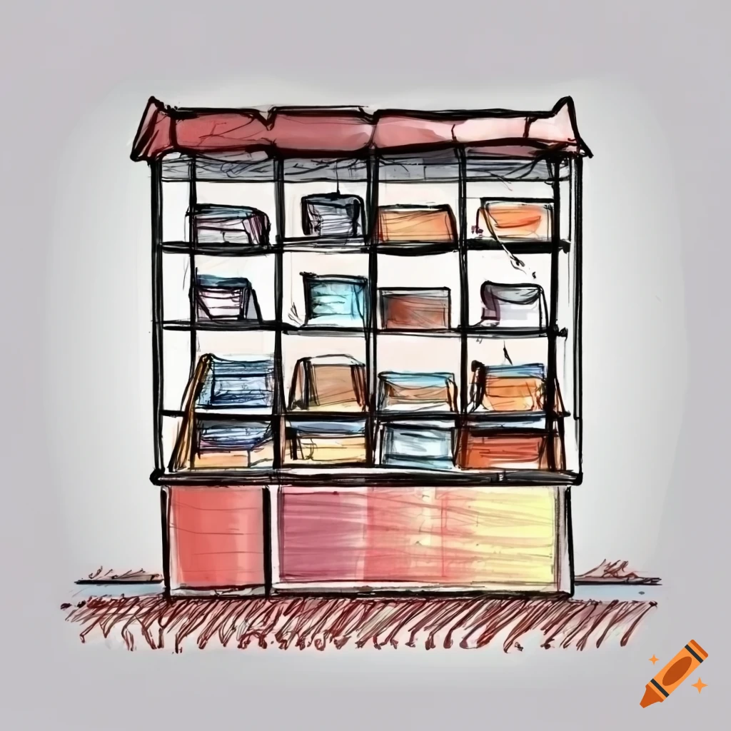 Sketch of a store display