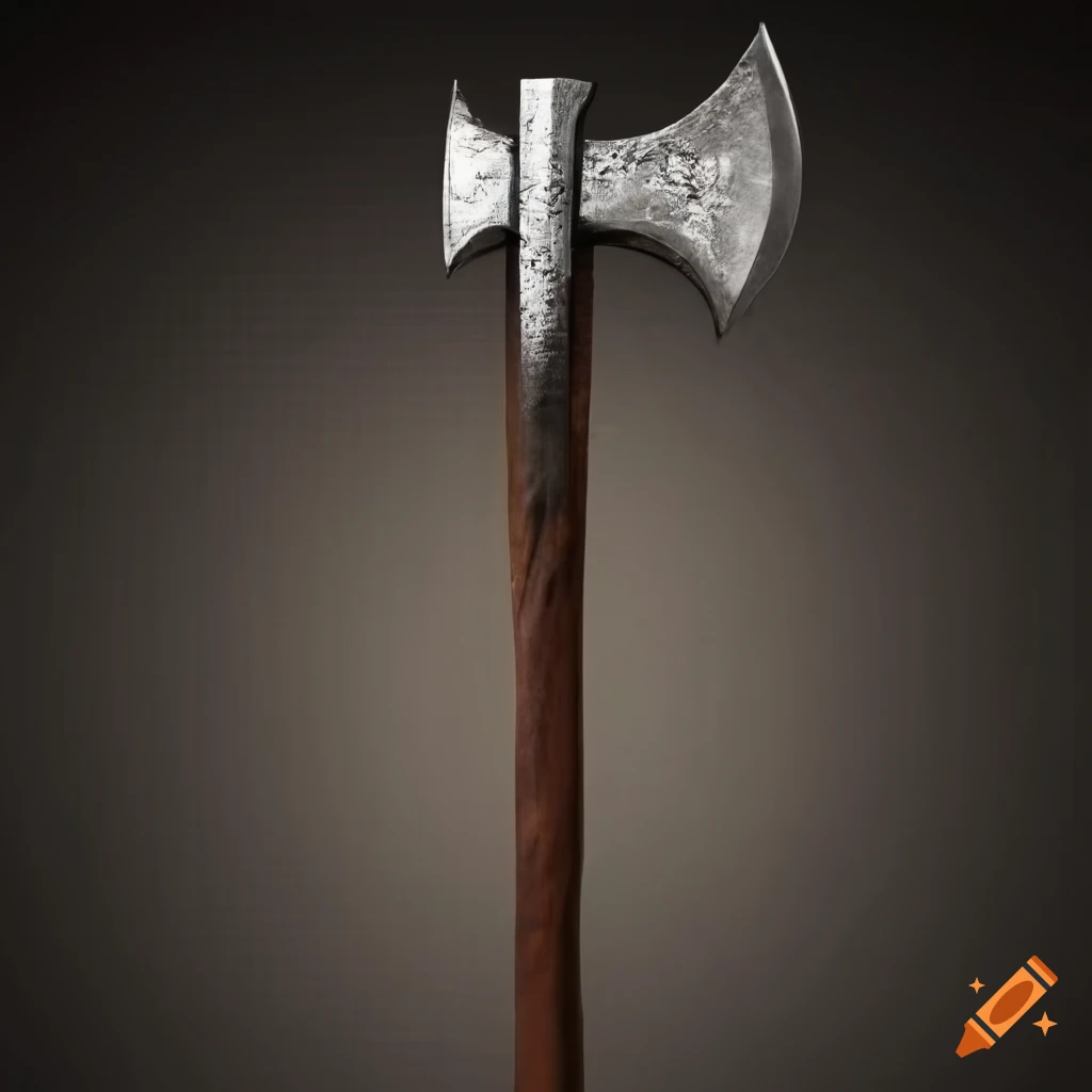 Great axe, pole axe, steel, bardiche on Craiyon