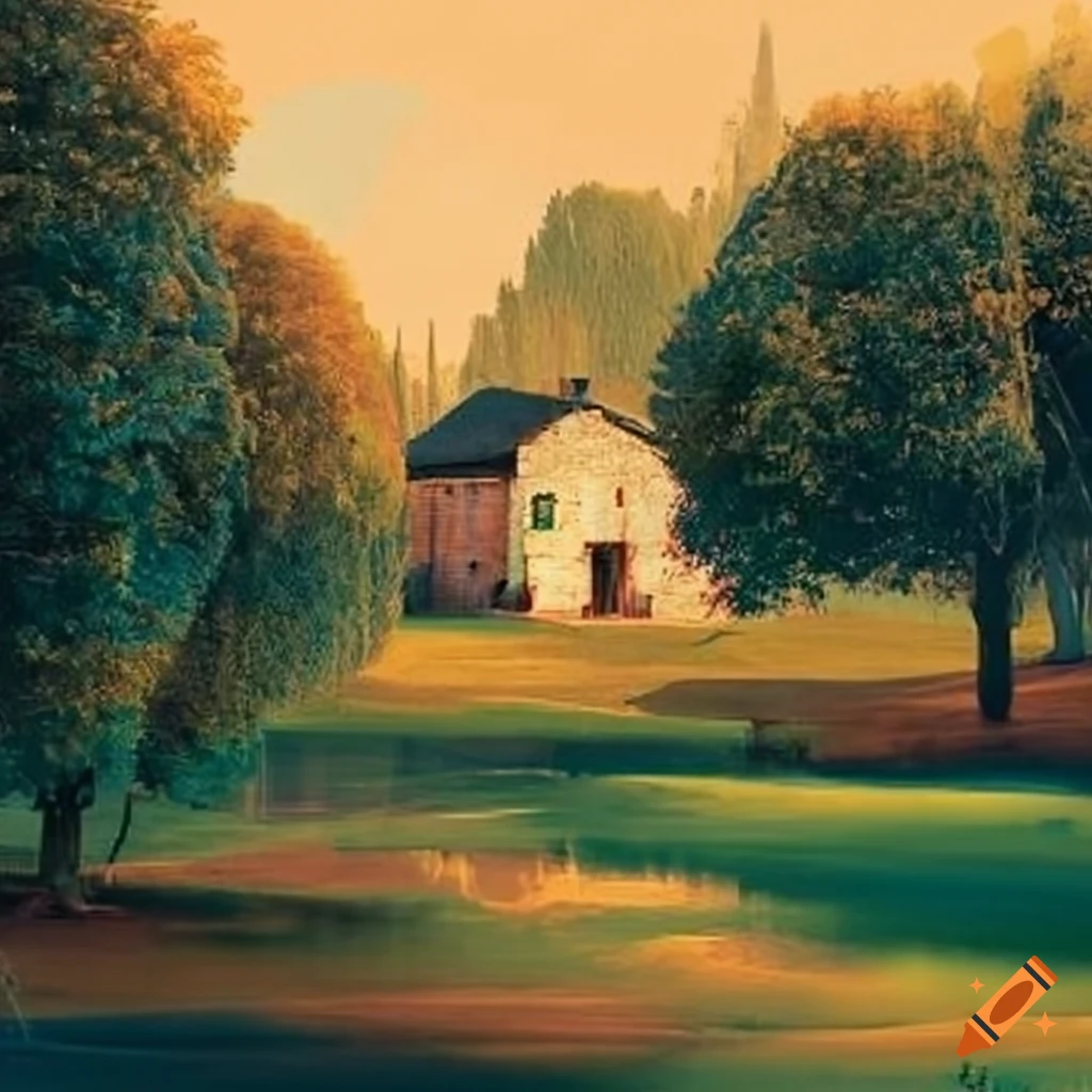 Midcentury french countryside