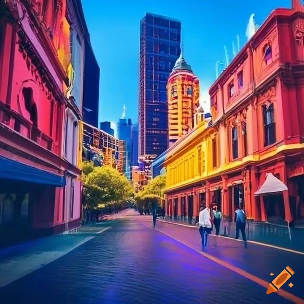 Adelaide city colourful