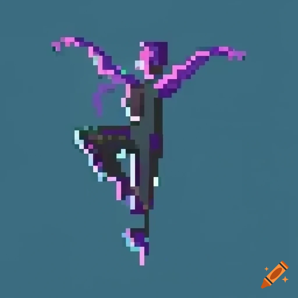 Modern dancer performing a modern dance jump in contraction, entire ...