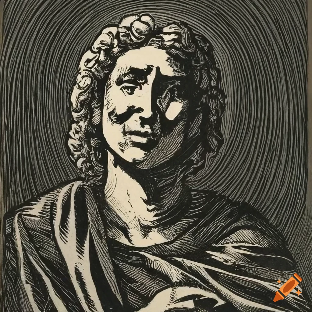 Portrait of Abel from the Old Testament with a slight smile on his face ...