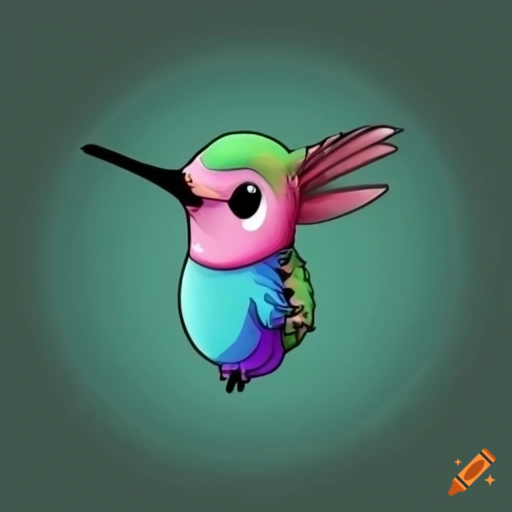 Kawaii hummingbird on Craiyon