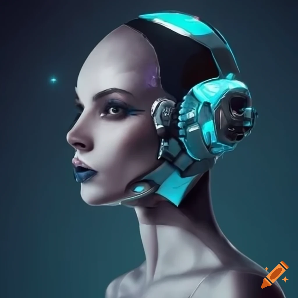 Cyborg futuristic space fashion