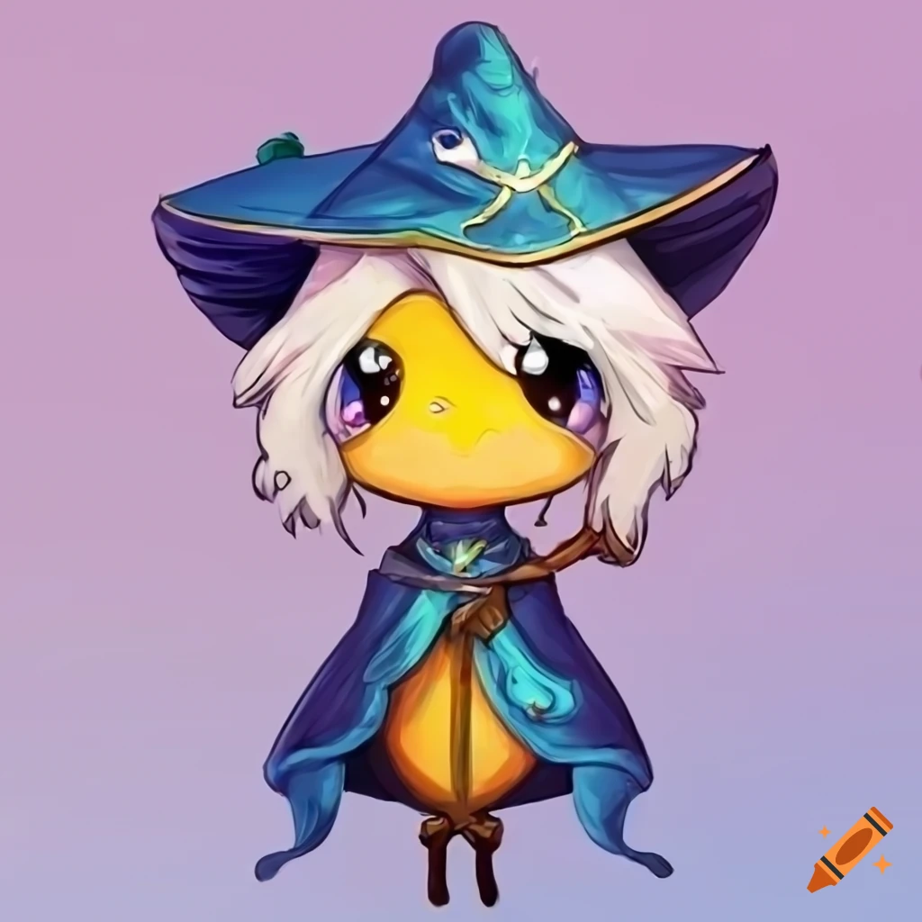 Kawaii bird mage on Craiyon