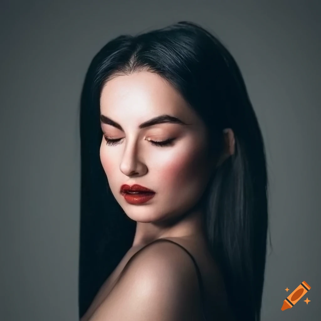 "Nina Radcliff", closeup face, eyes closed, glamour portrait on Craiyon