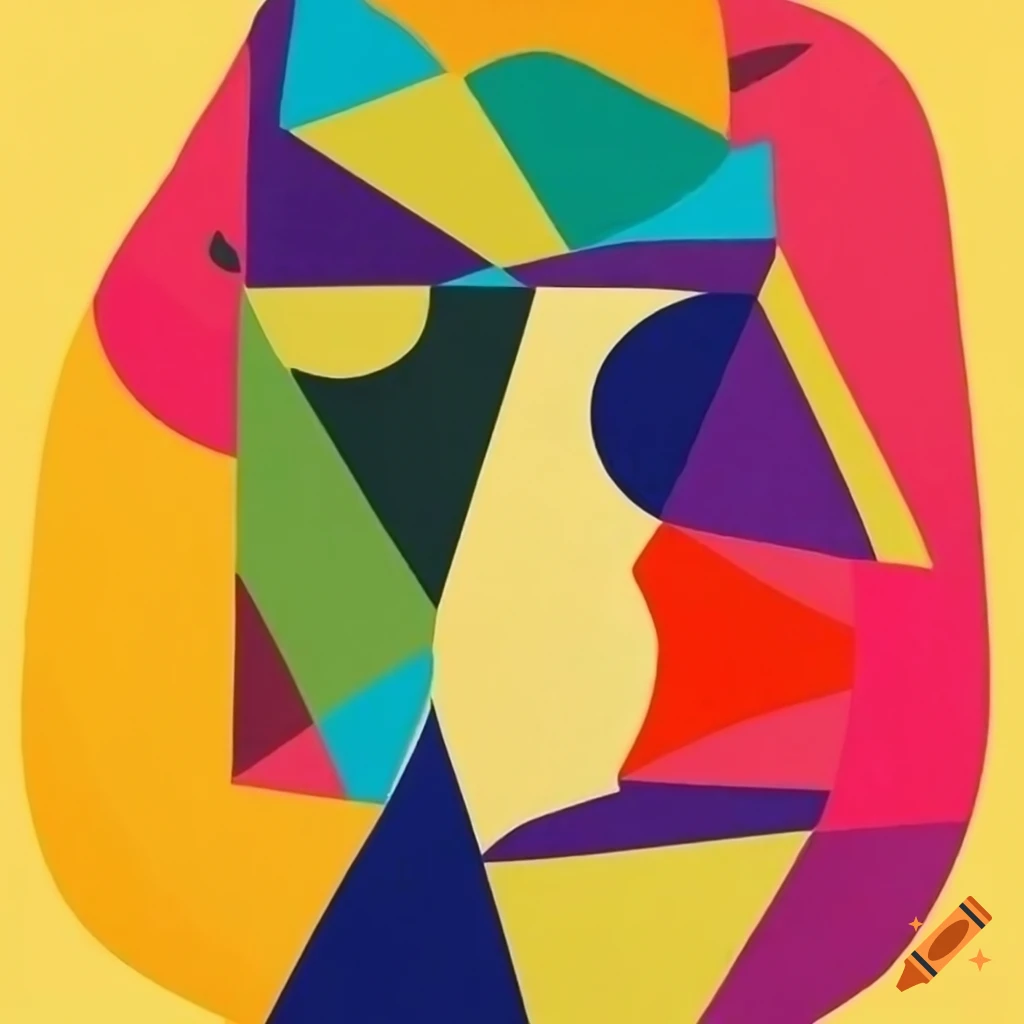 Picasso type art work with stong colors and geometric shapes, Wall-to ...