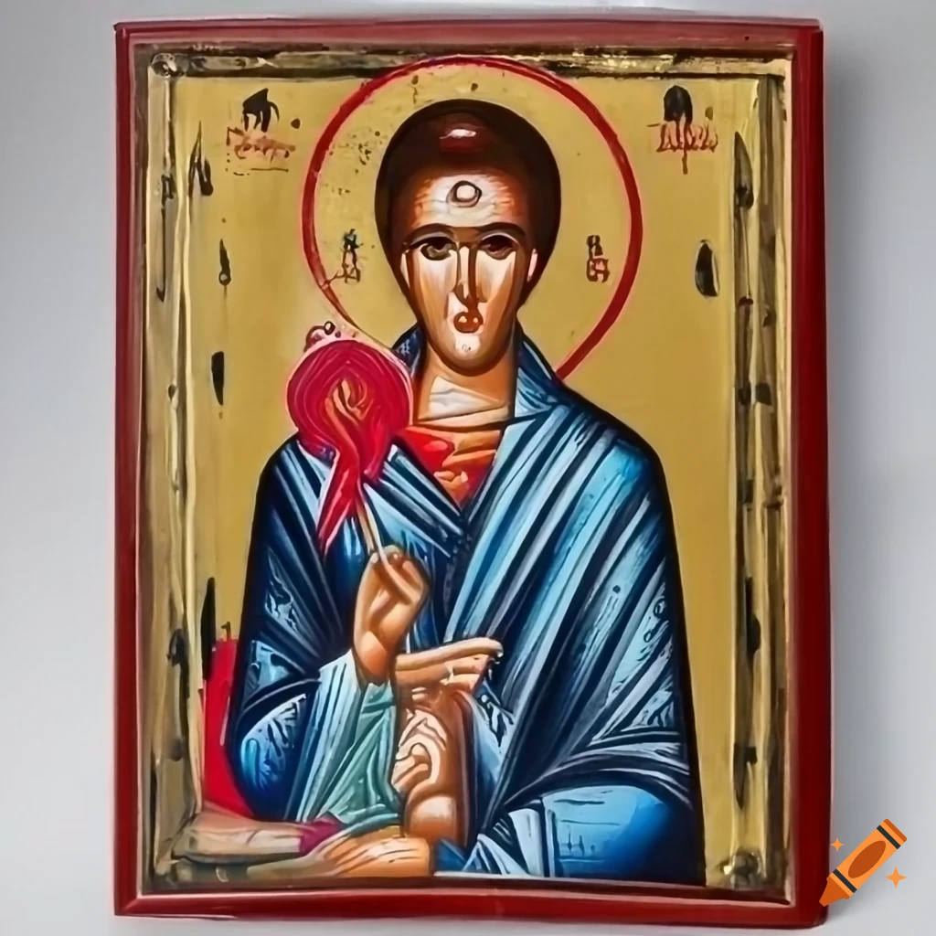 Greek orthodox byzantine icon painting of elvis presley on Craiyon