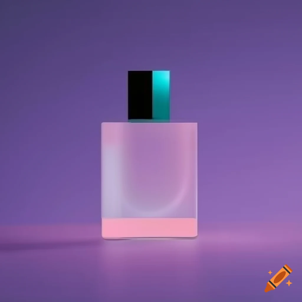 Elegant abstract minimalist isometric perfume frosted glass