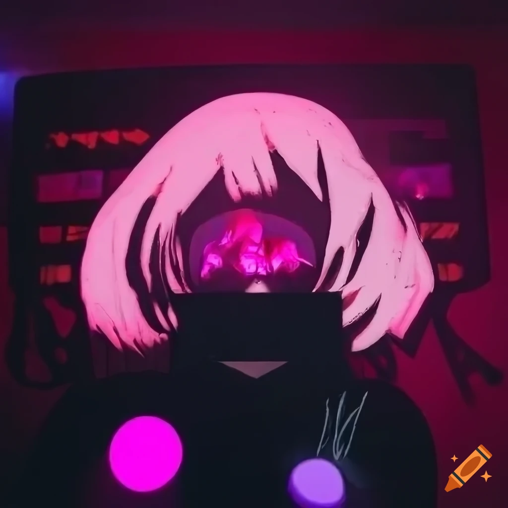 Promotional sign leaflet for a night club called gn-z11, that has hyperpop and breakcore music ...