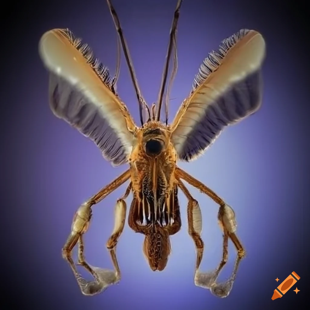 Robotic winged insect antennae photo many legs many eyes many wings ...