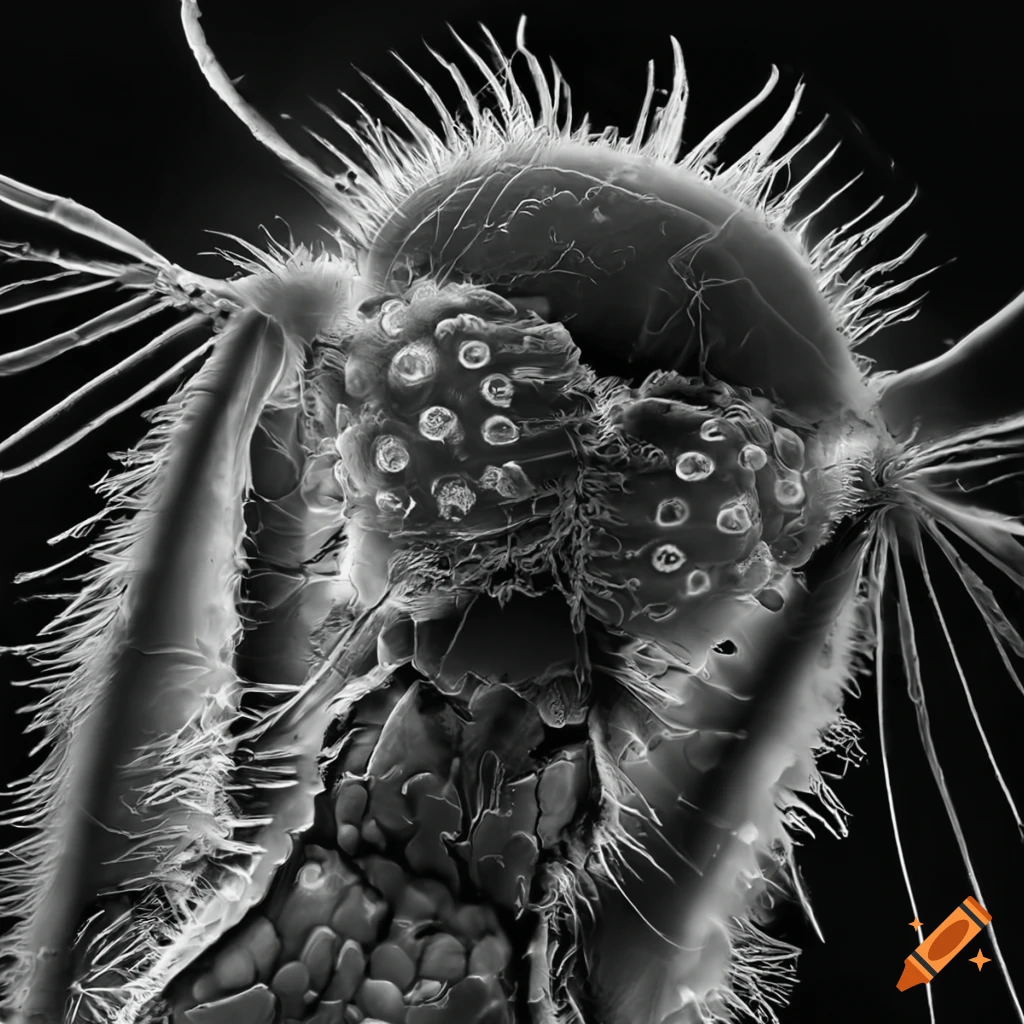 Many insect hairy wings raster electron microscope photo hires ...
