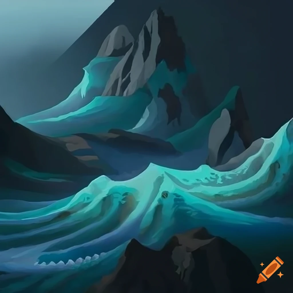 Isometric sandstone world map down birdseye view a masterful oil ...