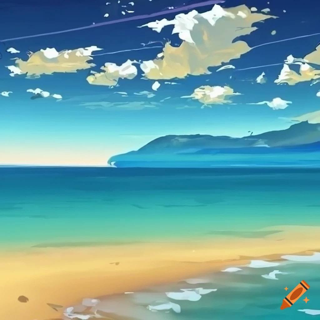 Playa anime landscape