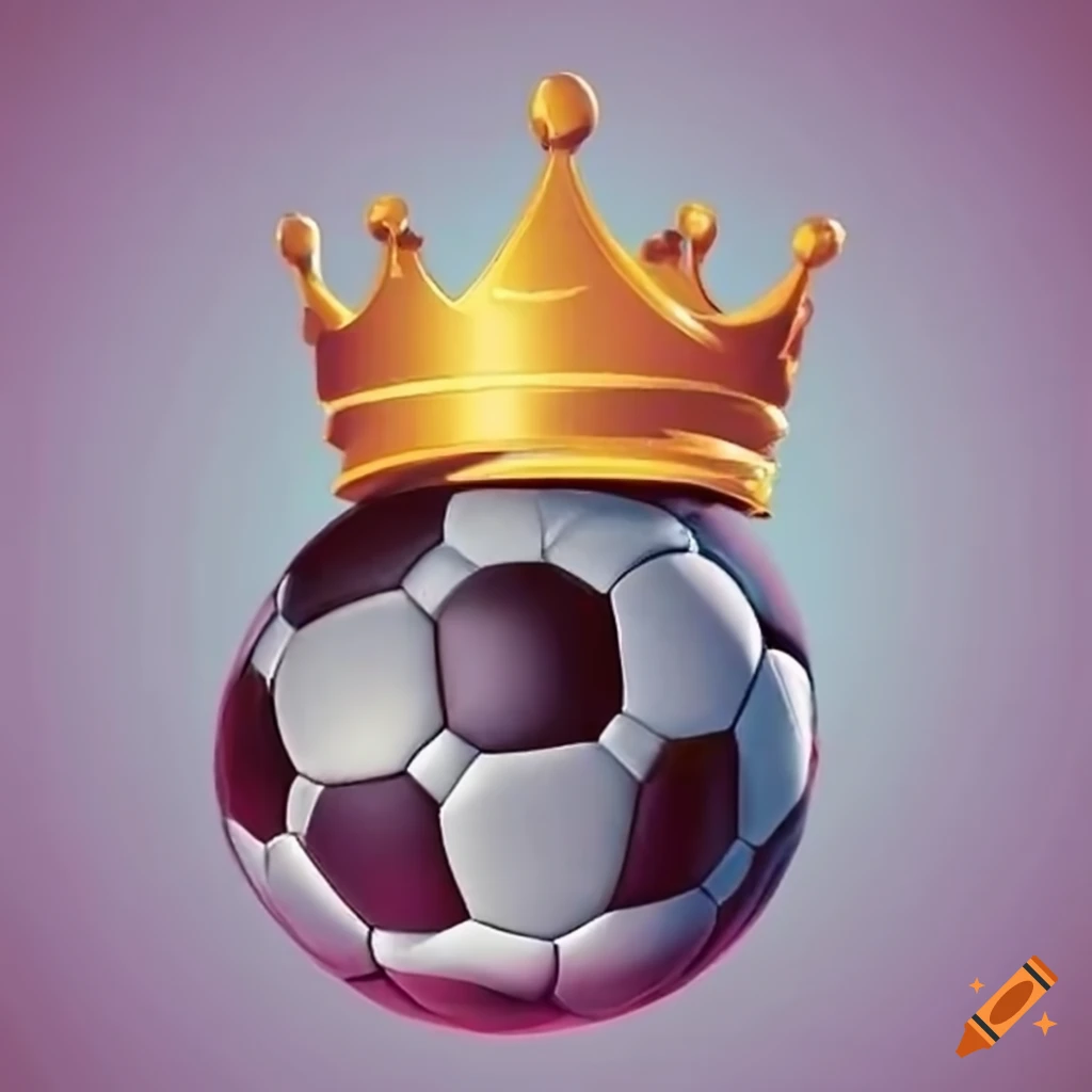Football with king crown on Craiyon