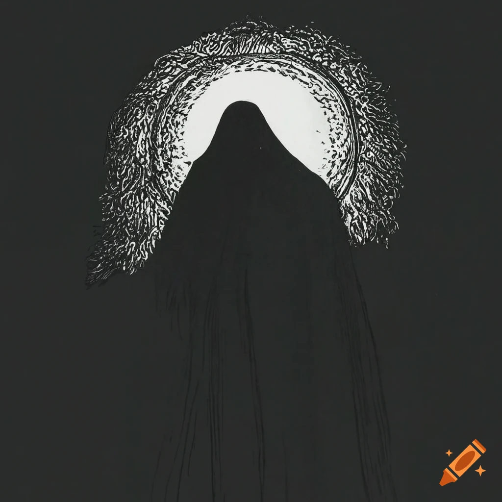 White faced spectre, etching, highly detailed, gustave dore on Craiyon