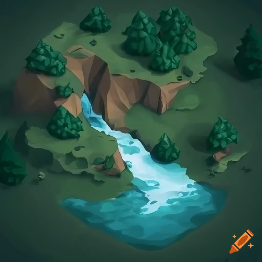 Fantasy map from above map aerial memorabilia top isometric for a ...