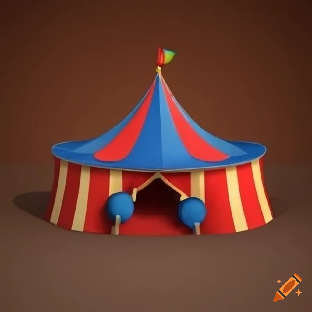 3d cartoon circus tent