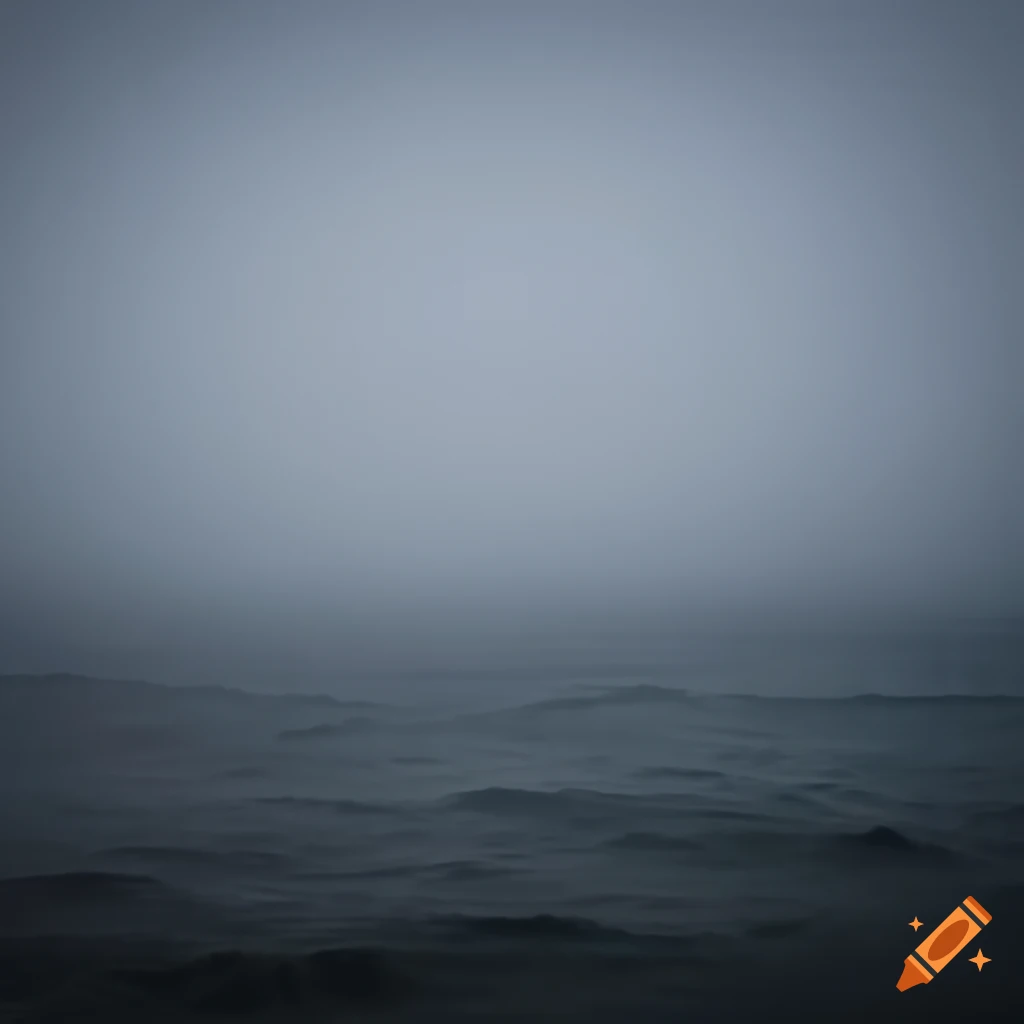 Fog rolling over ocean