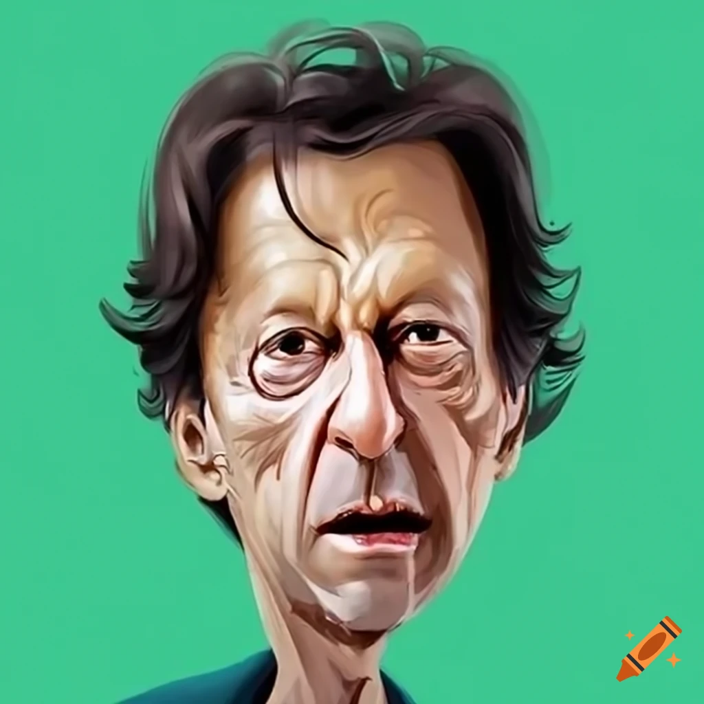Draw a funny cartoon of pakistan's imran khan on Craiyon