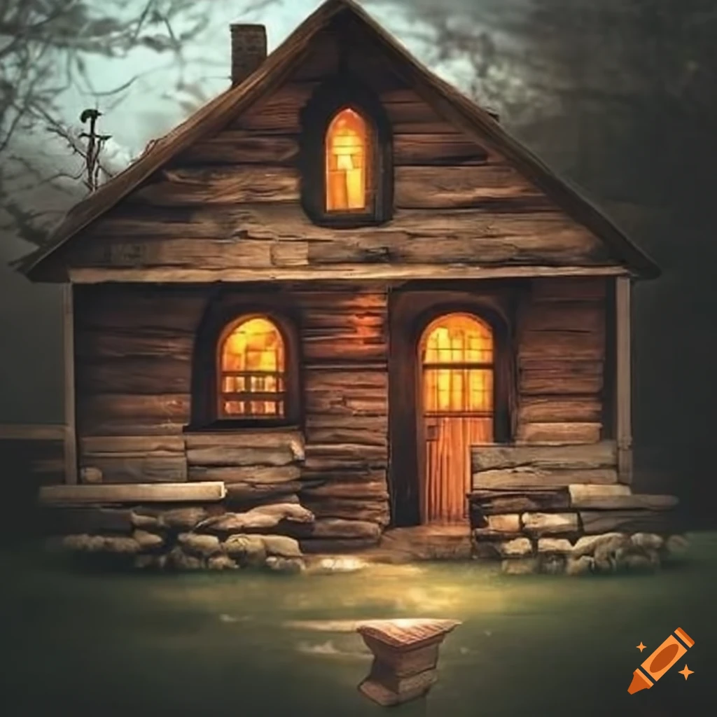 Rustic cottage on Craiyon