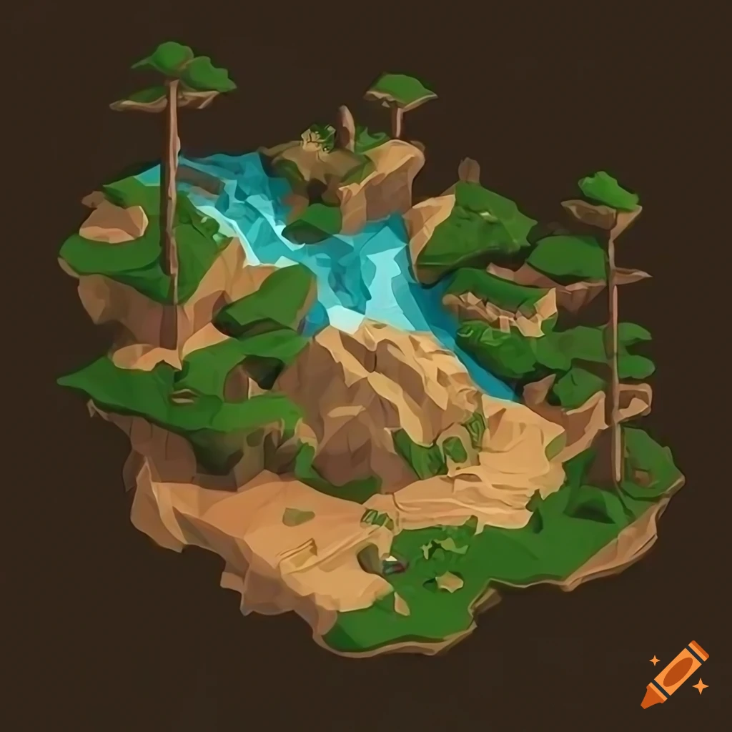 Fantasy map from above map aerial memorabilia top isometric for a ...