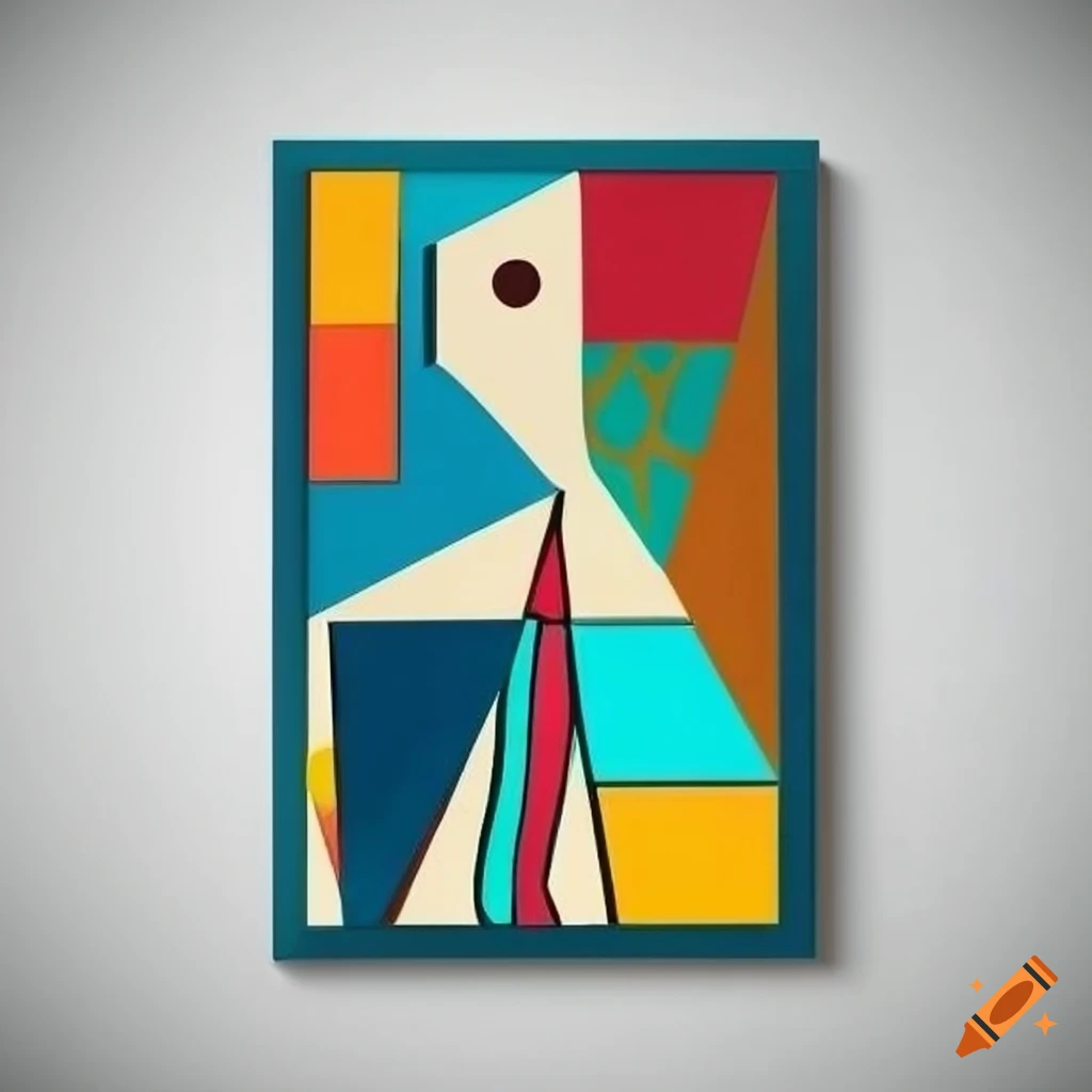 Picasso type art work with stong colors and geometric shapes, Wall-to ...