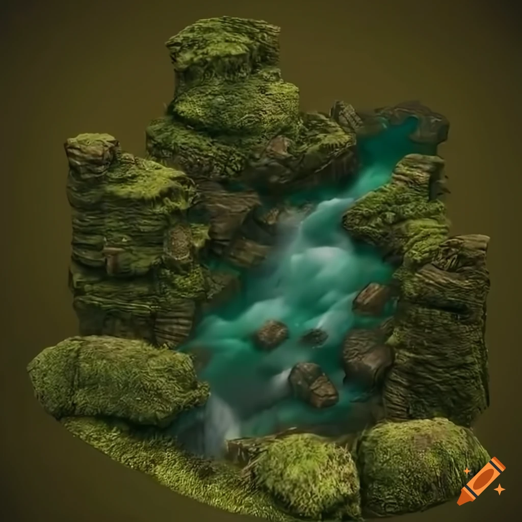 In the background between formation from above fantasy rpg game forest ...