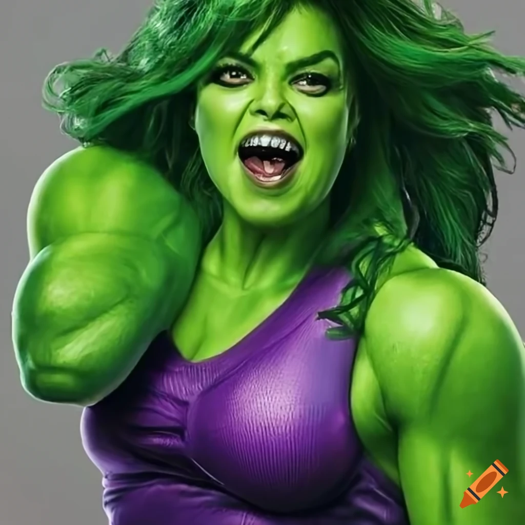 She-hulk made of ( halle b. + marina s. + salma h. + "the sensational she hulk" ) , fhm magazine ...