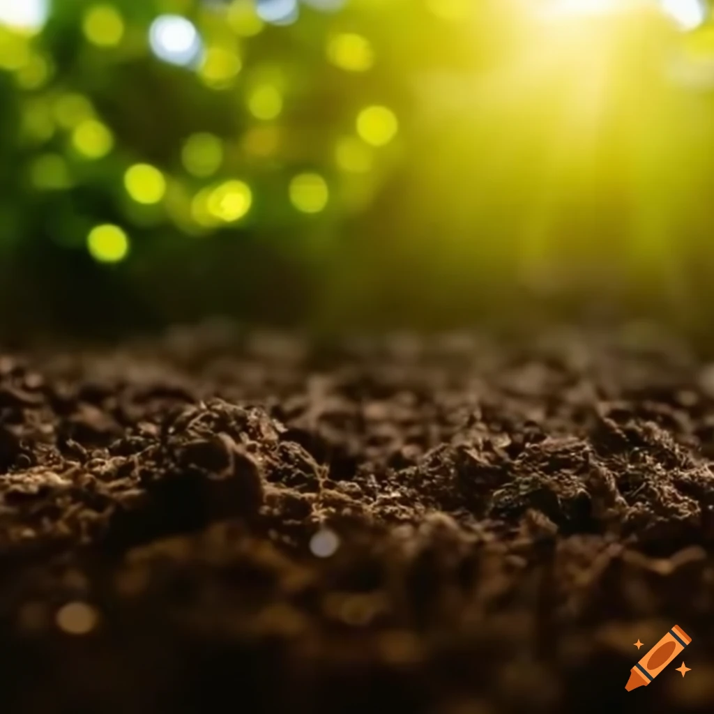 Well-structured agricultural soil with microorganisms acting