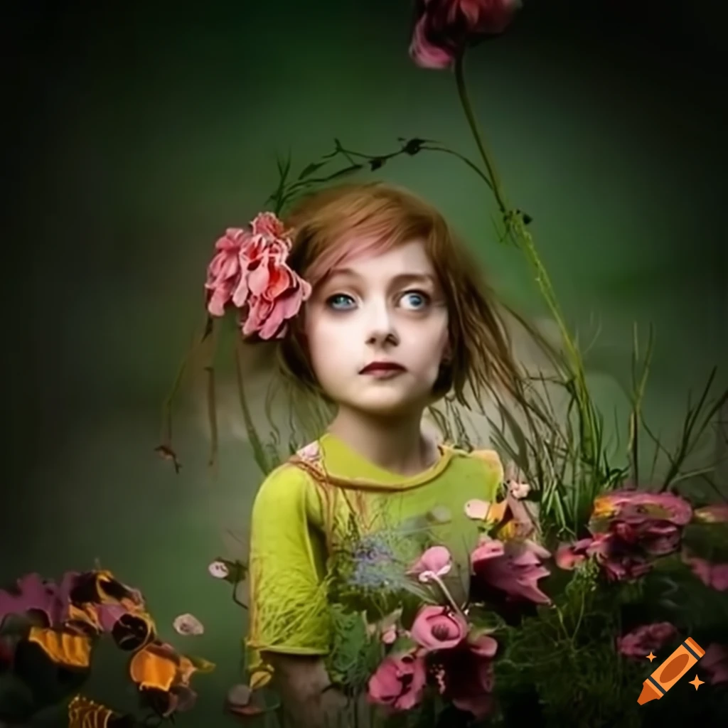 Tim burton style garden on Craiyon