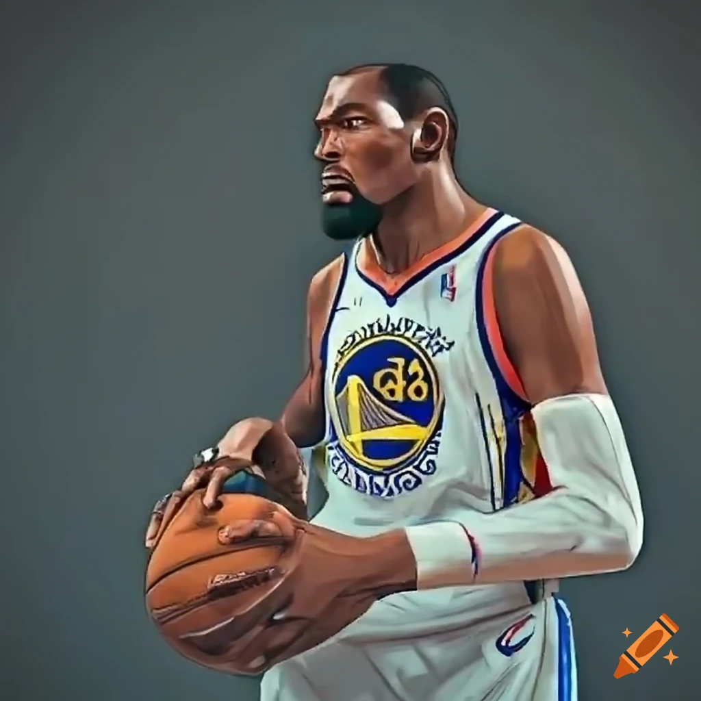 Cartoon Kevin Durant Warriors
