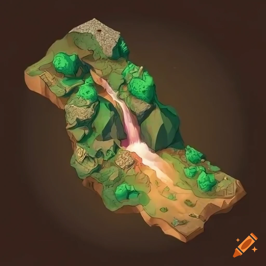 Fantasy map from above map aerial memorabilia top isometric for a ...