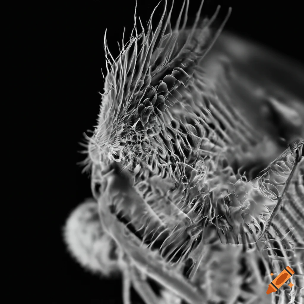Many insect hairy wings raster electron microscope photo hires ...