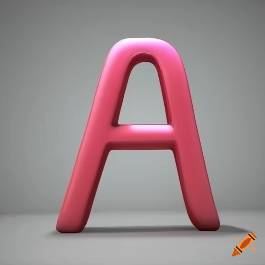 The "letter a" cartoon 3d on Craiyon