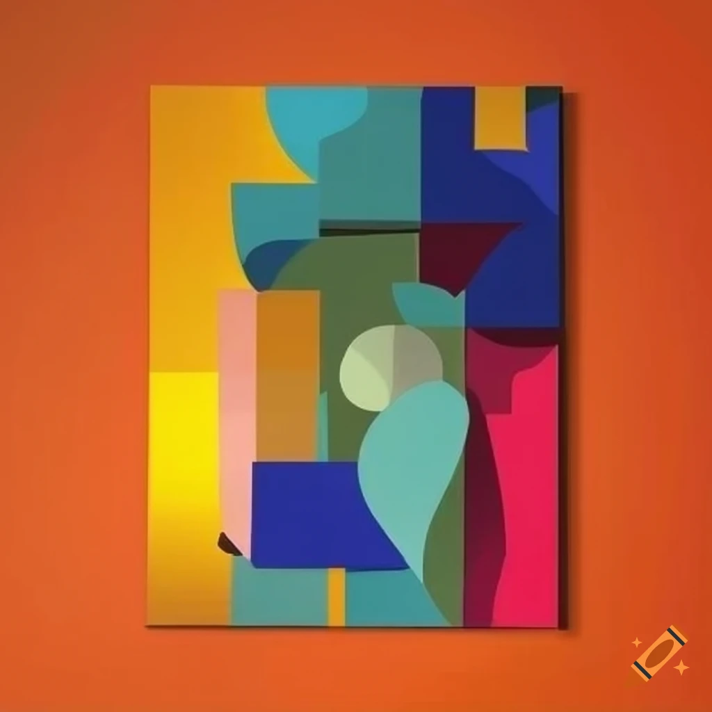 Picasso type art work with stong colors and geometric shapes, Wall-to ...