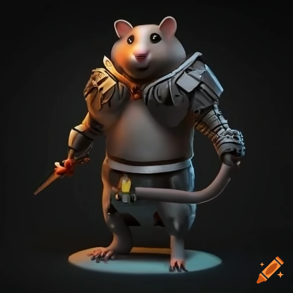 3. Imagine an anthropomorphic humanoid hamster character known for ...