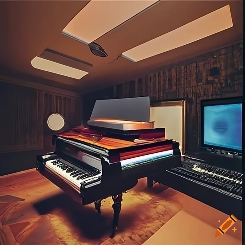 In a luxurious home studio, epic musical wonders come to life. High-end ...