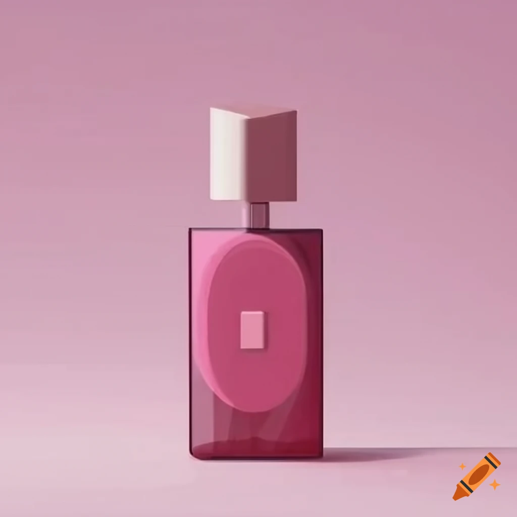 Soothing minimalist isometric cosmetics perfume